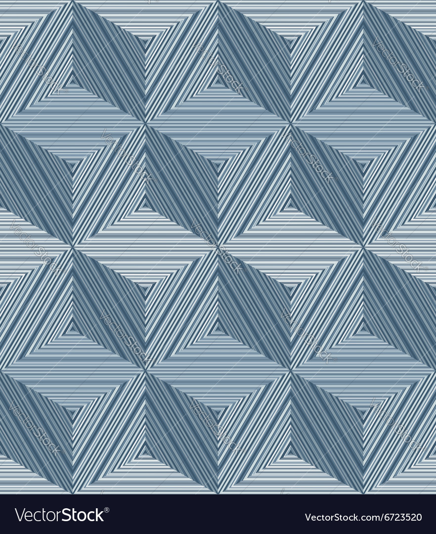 Abstract geometric pattern with striped triangles Vector Image