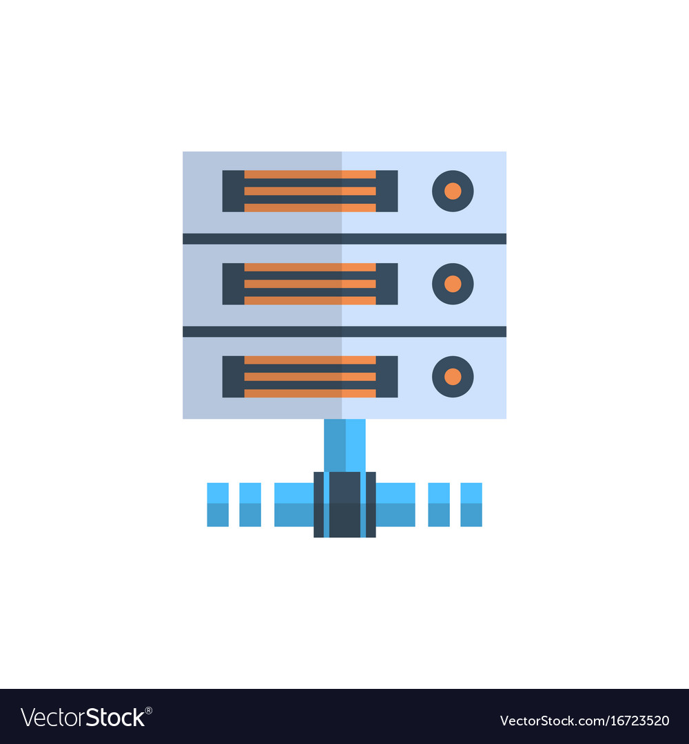 Data center icon cloud computer connection hosting