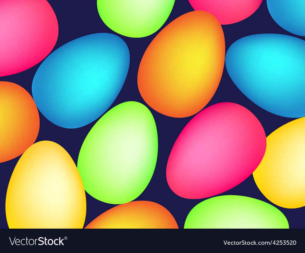 Happy easter pattern with eggs Royalty Free Vector Image