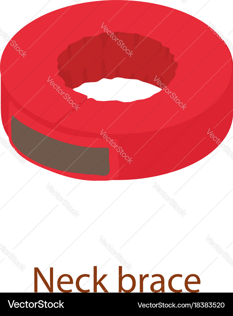 Neck brace icon isometric 3d style Royalty Free Vector Image