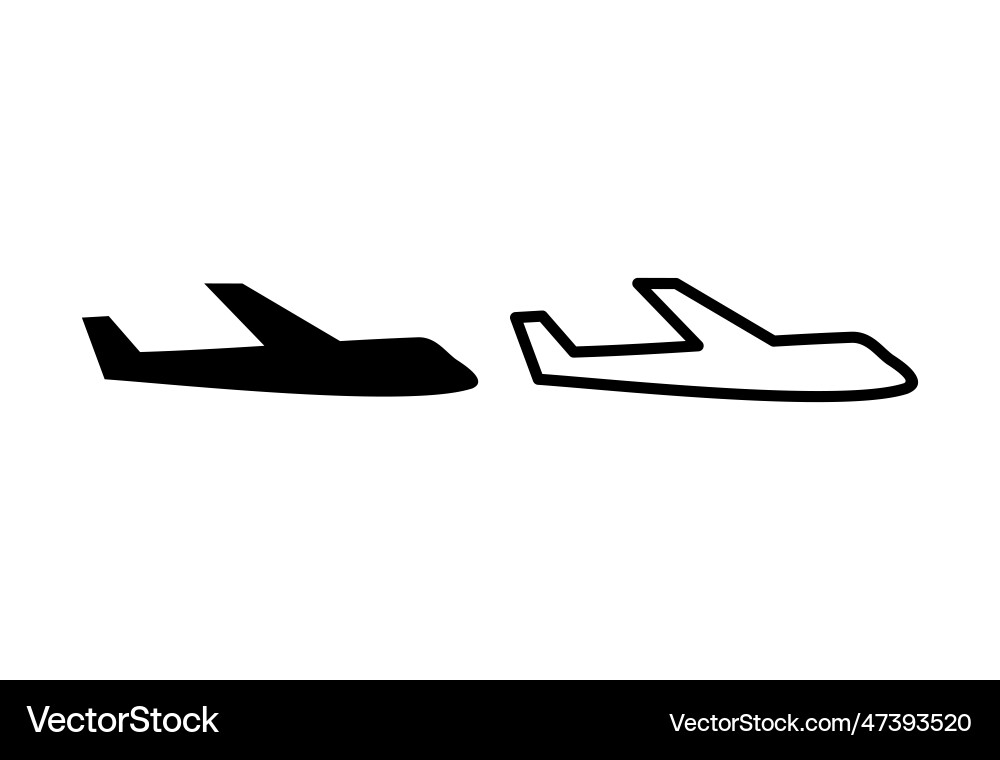 Plane icon set airplane icon flight transport Vector Image
