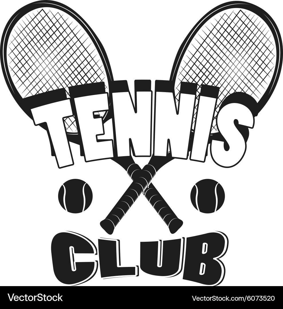 Tennis labels and badges set Royalty Free Vector Image