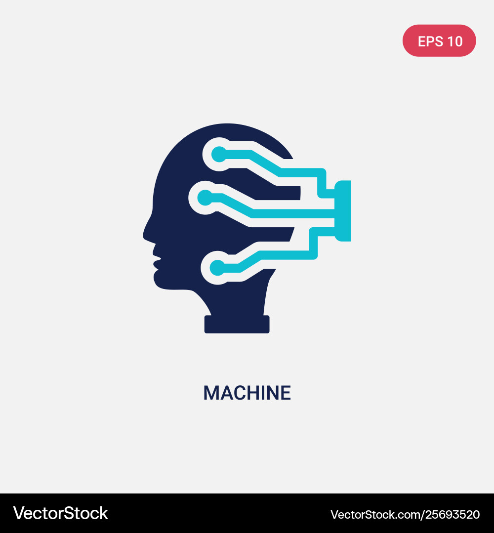 Two color machine icon from artificial Royalty Free Vector