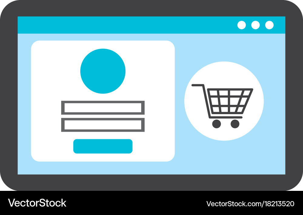 Website page online shopping access store Vector Image