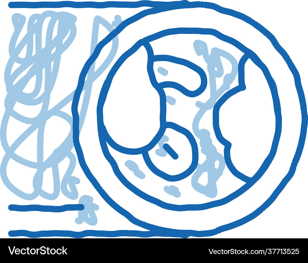 Artery with atherosclerosis doodle icon hand drawn