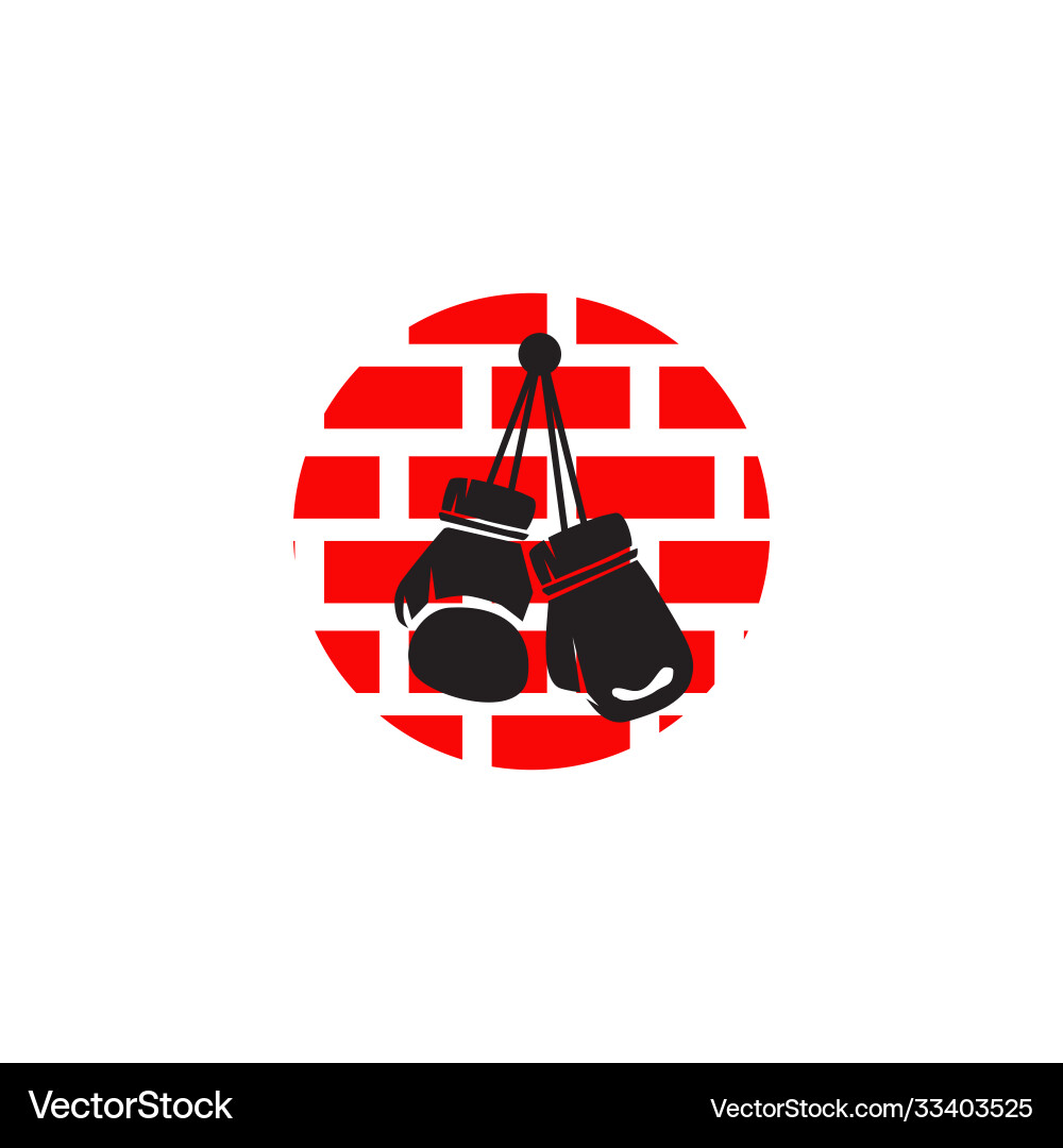 Boxsport Logo Design Template Lizenzfreies Vektorbild