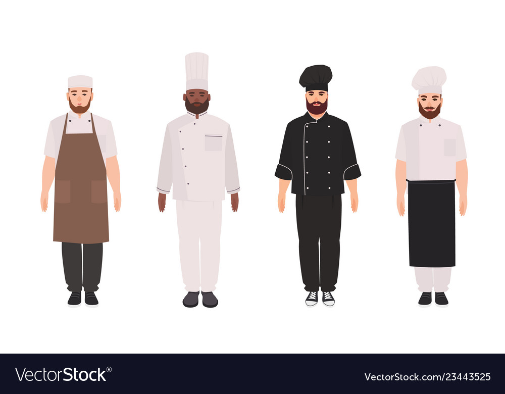 Bundle chefs cooks professional restaurant Vector Image
