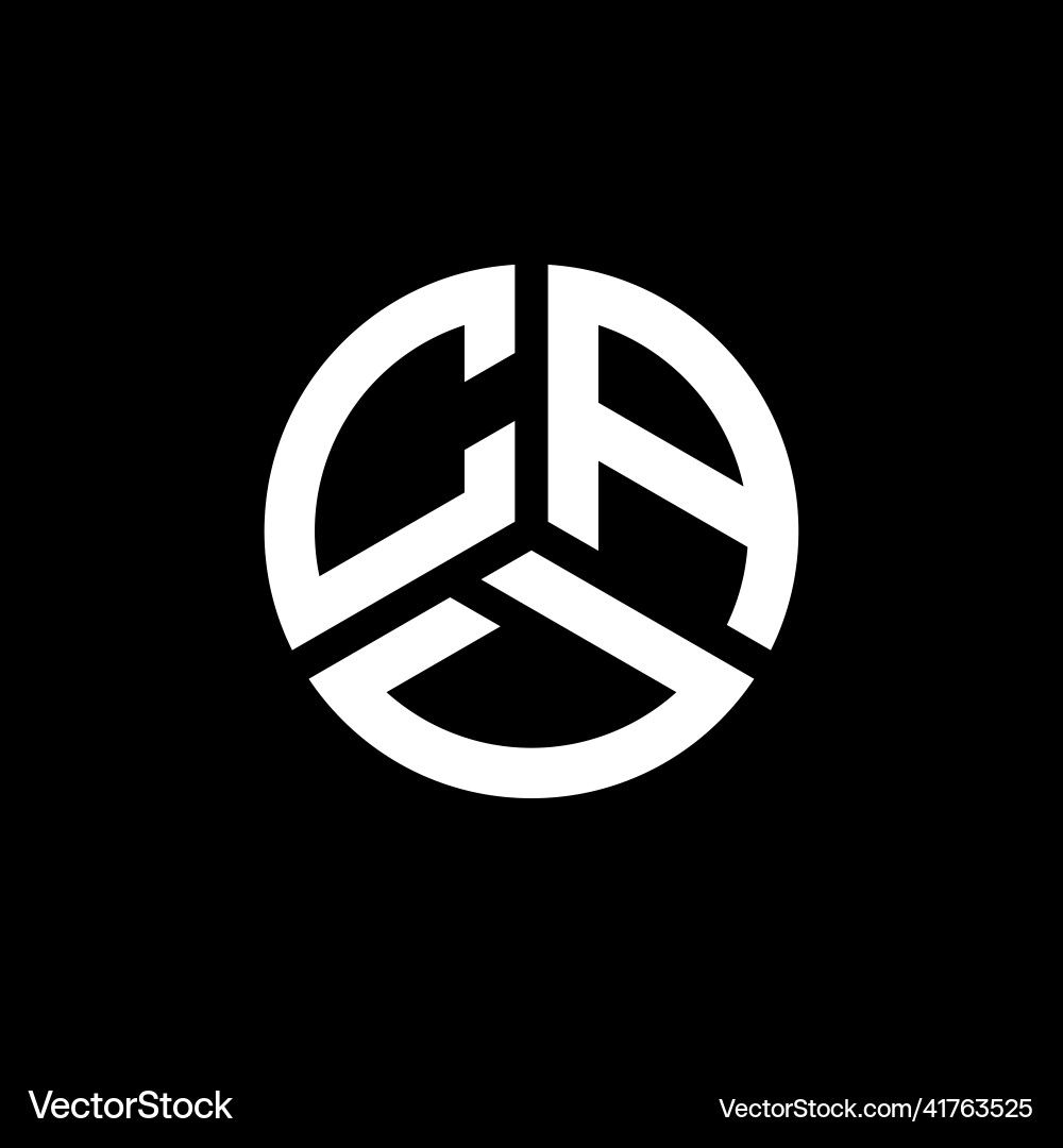 Cad letter logo design on white background Vector Image
