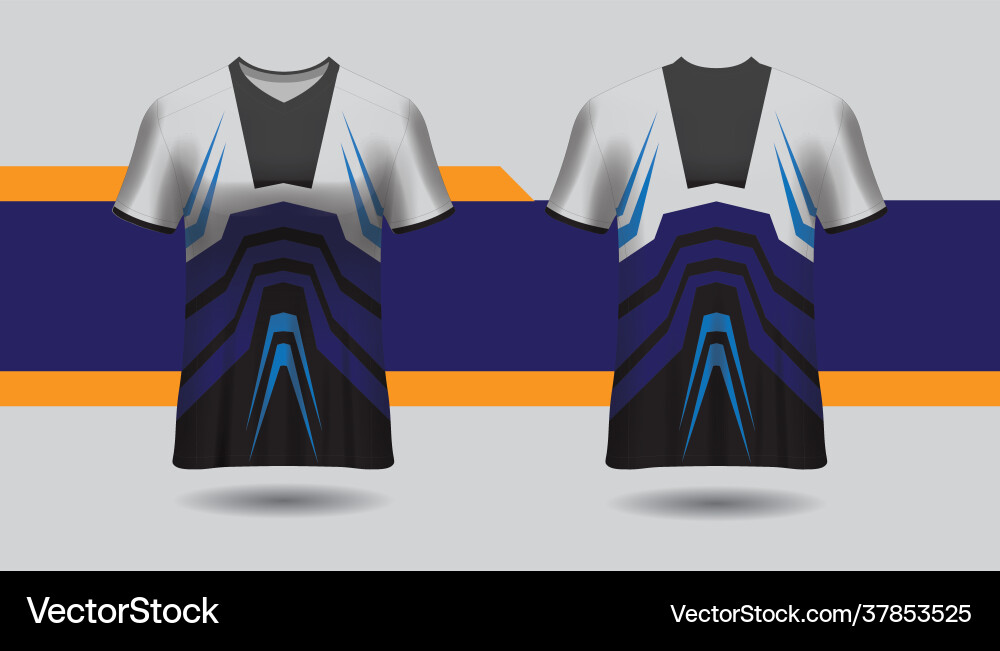 Club shirt design uniform front and back v Vector Image