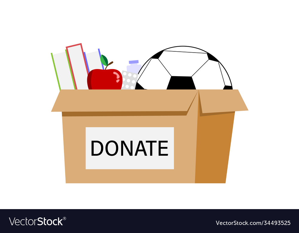 Donation boxes Royalty Free Vector Image - VectorStock