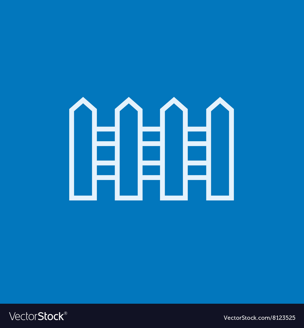 Fence line icon Royalty Free Vector Image - VectorStock