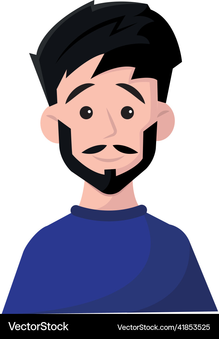 Isolated happy handsome man cartoon Royalty Free Vector