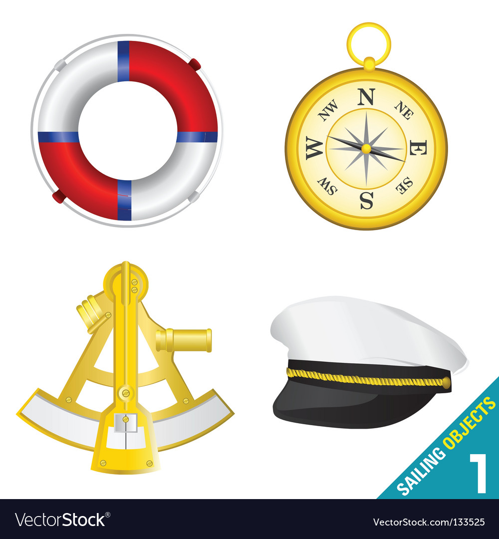 Sailing objects Royalty Free Vector Image - VectorStock