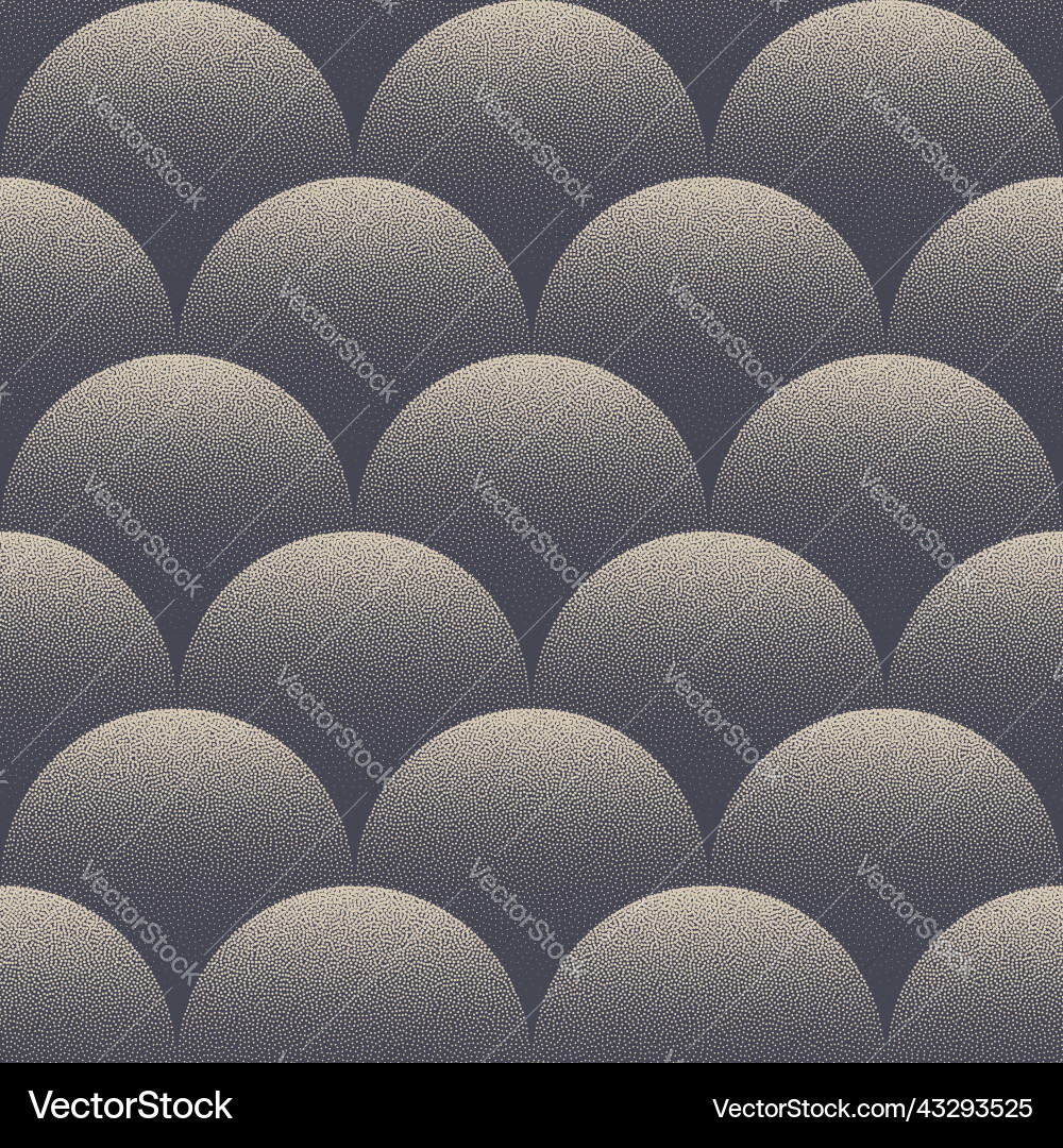 Semi circles scale traditional asian seamless Vector Image