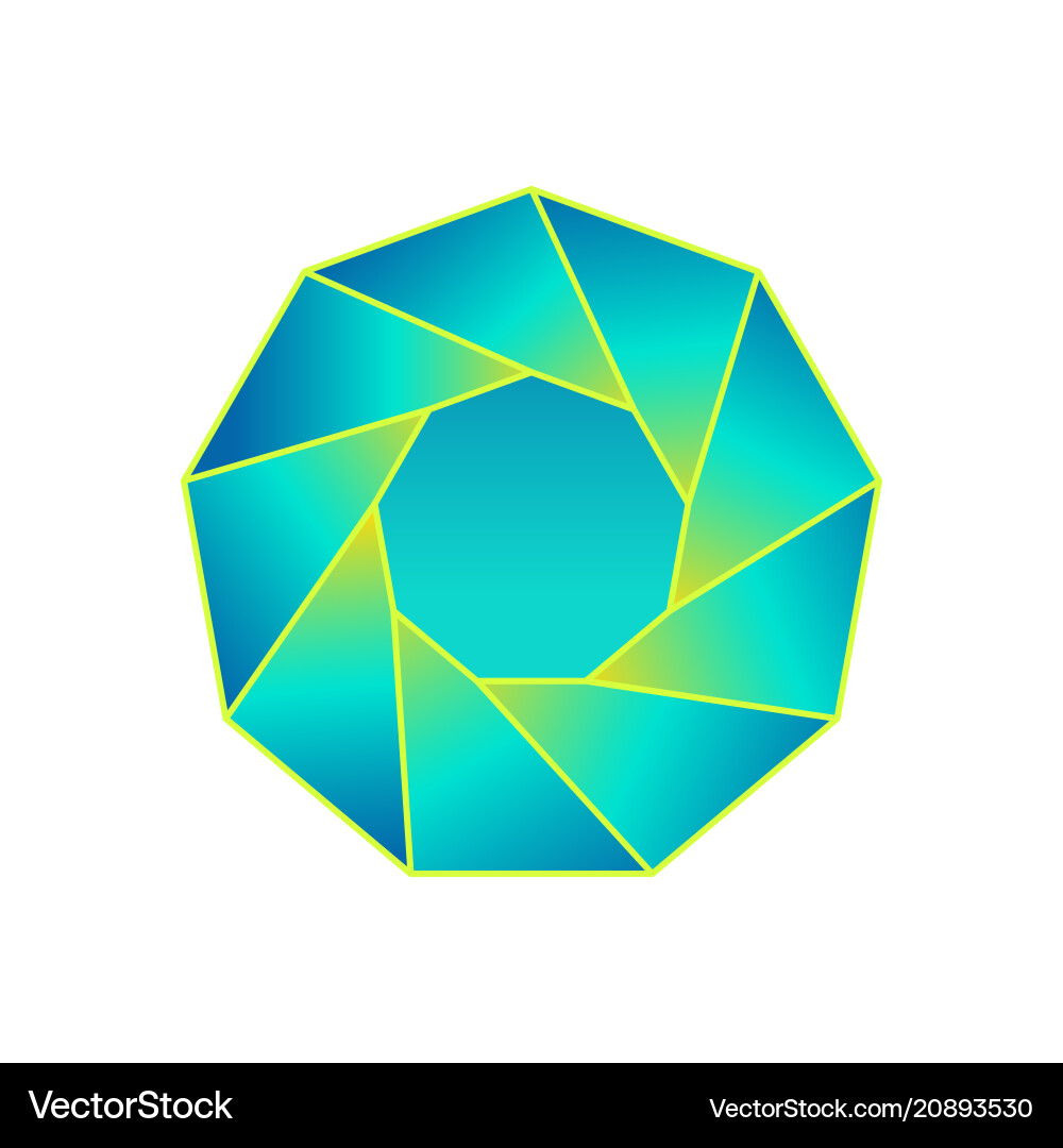 Circular precious stone poster Royalty Free Vector Image