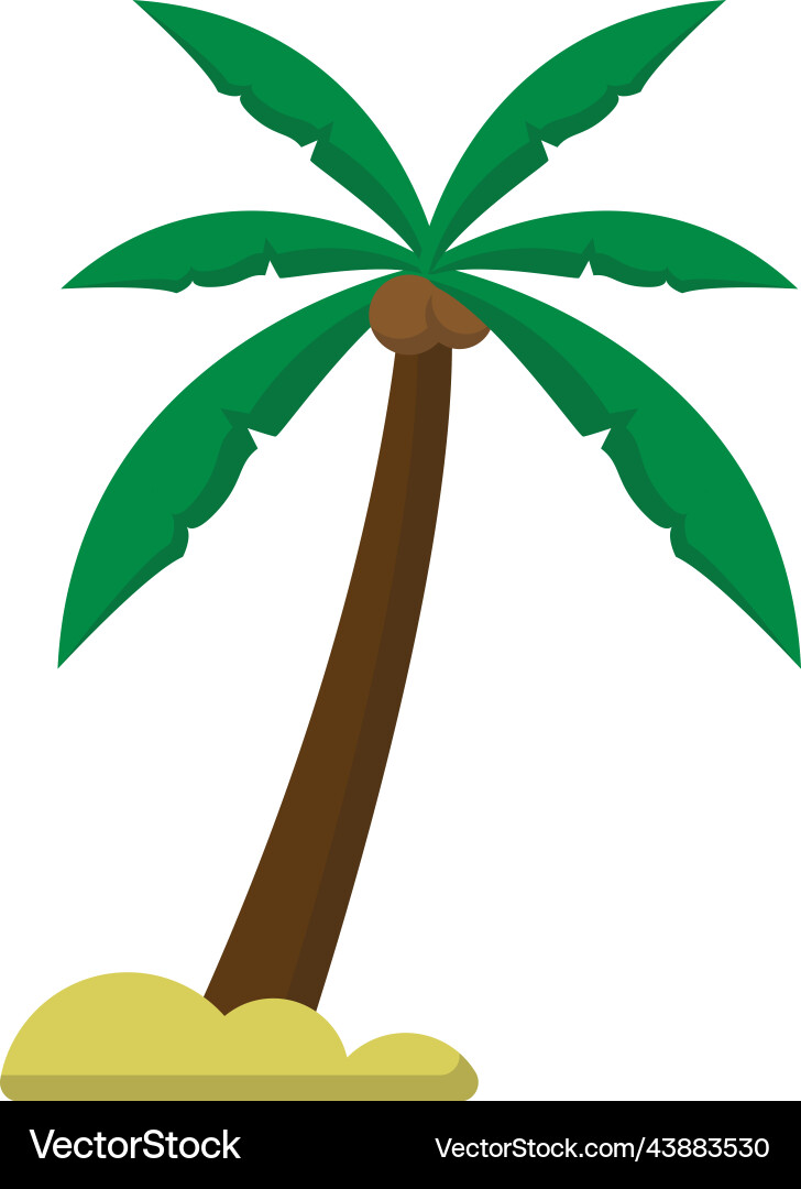 Coconut tree icon design template Royalty Free Vector Image
