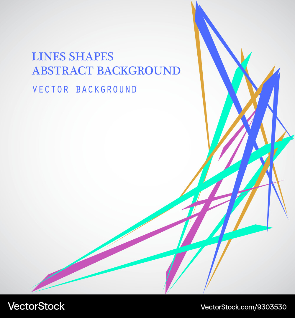 Colorful lines shapes abstract isolated Royalty Free Vector