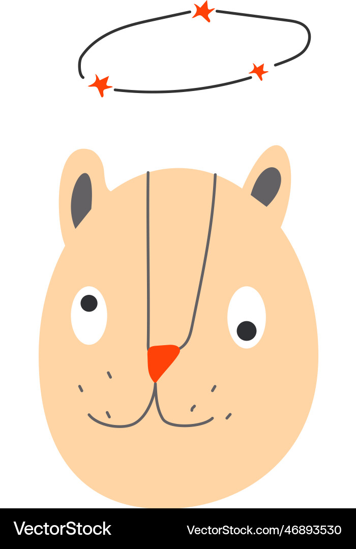 Dizzy cat in a cartoon character Royalty Free Vector Image