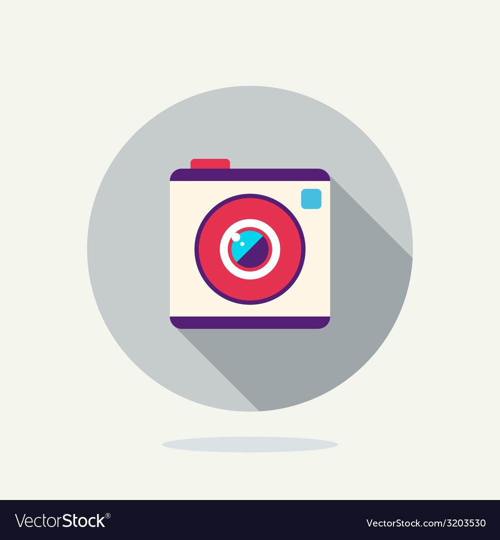 Flat camera icon Royalty Free Vector Image - VectorStock
