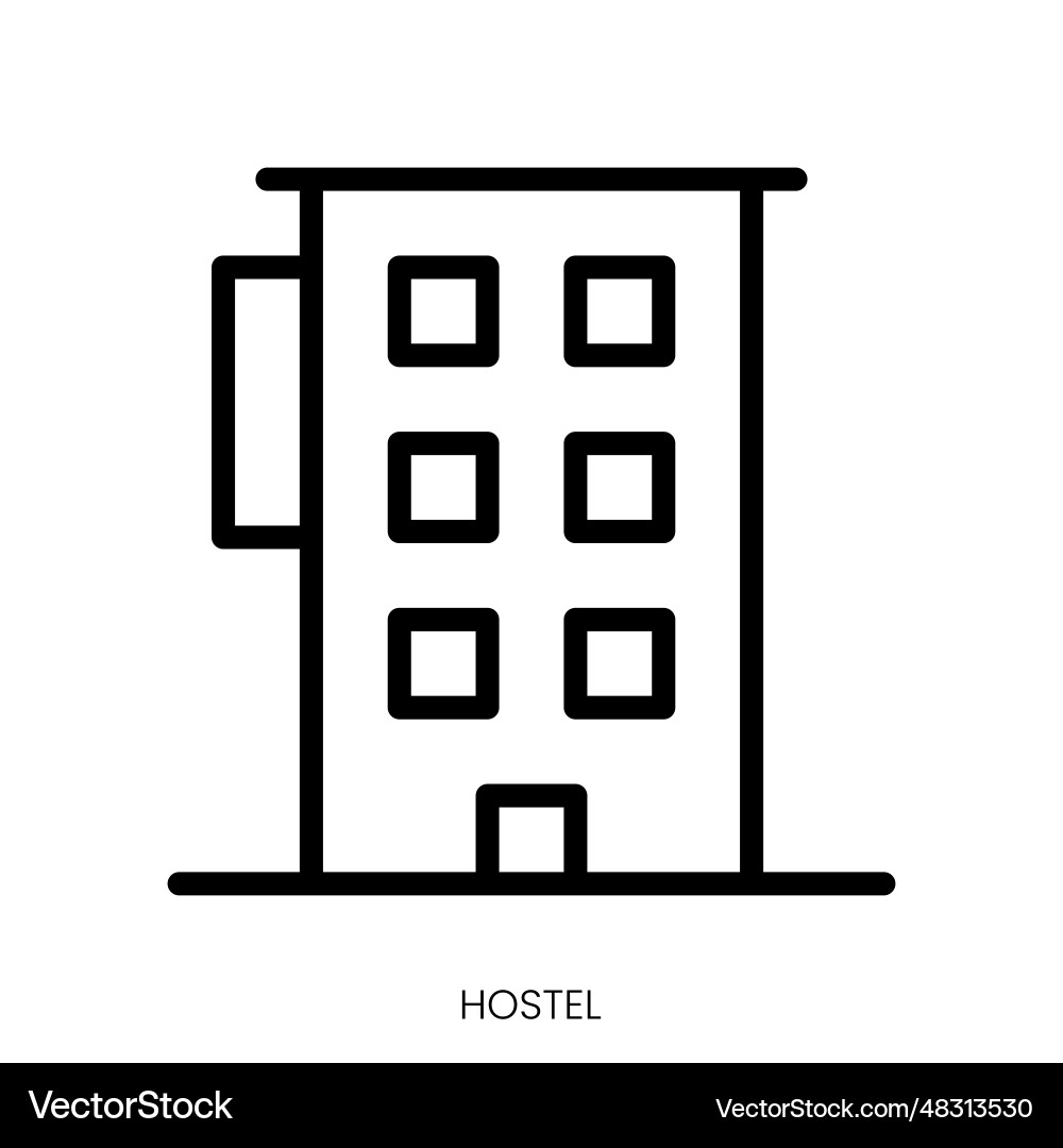 Hostel icon line art style design isolated on Vector Image