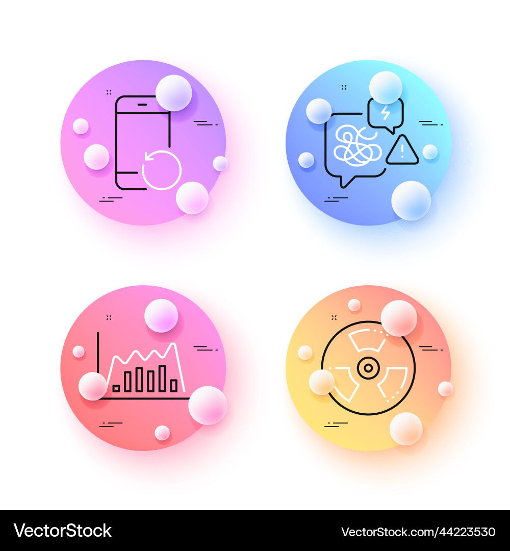 Infographic graph recovery phone and stress Vector Image