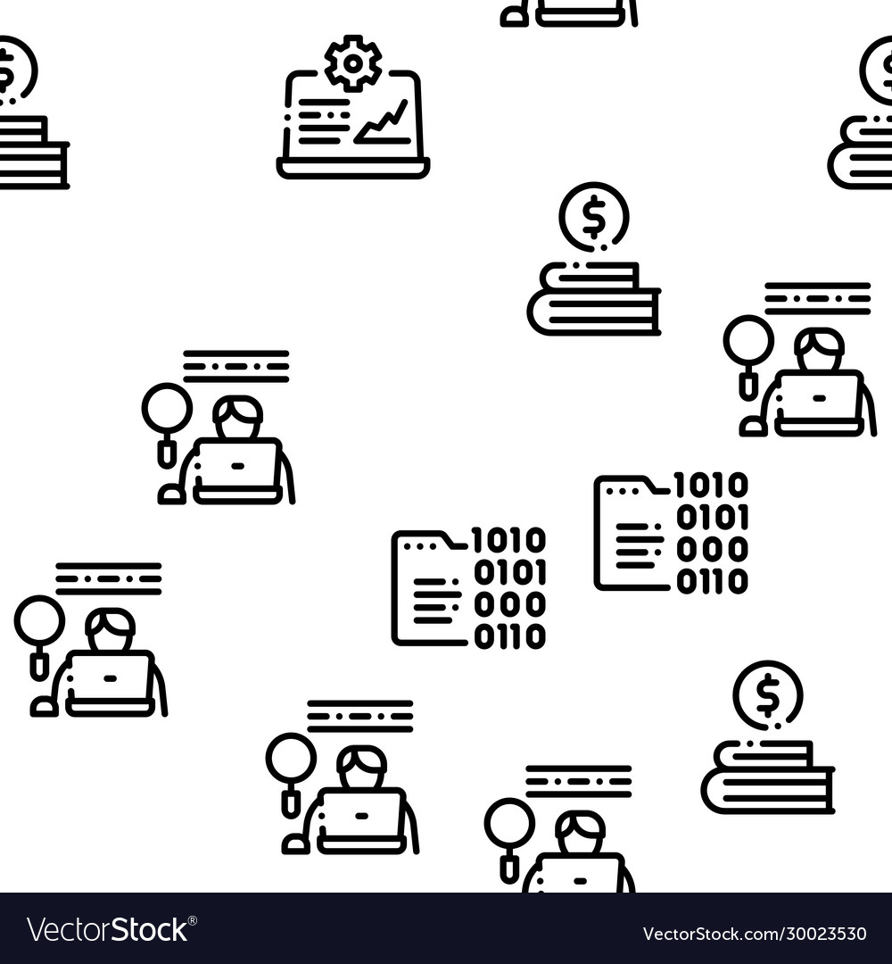 It manager developer seamless pattern Royalty Free Vector