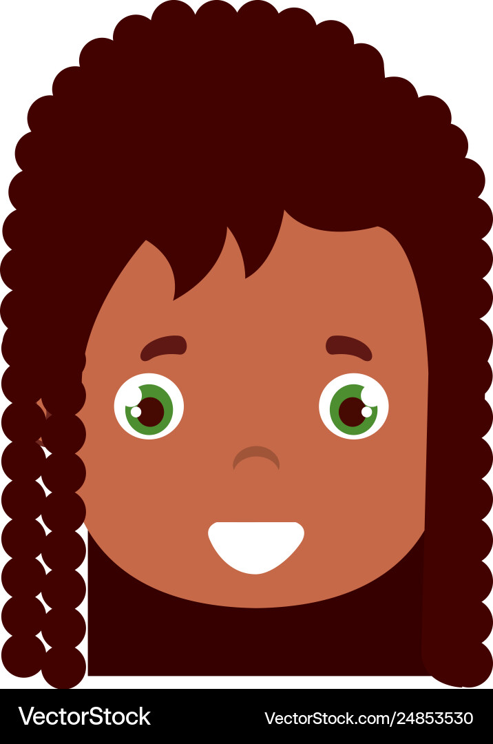 Little girl head icon Royalty Free Vector Image