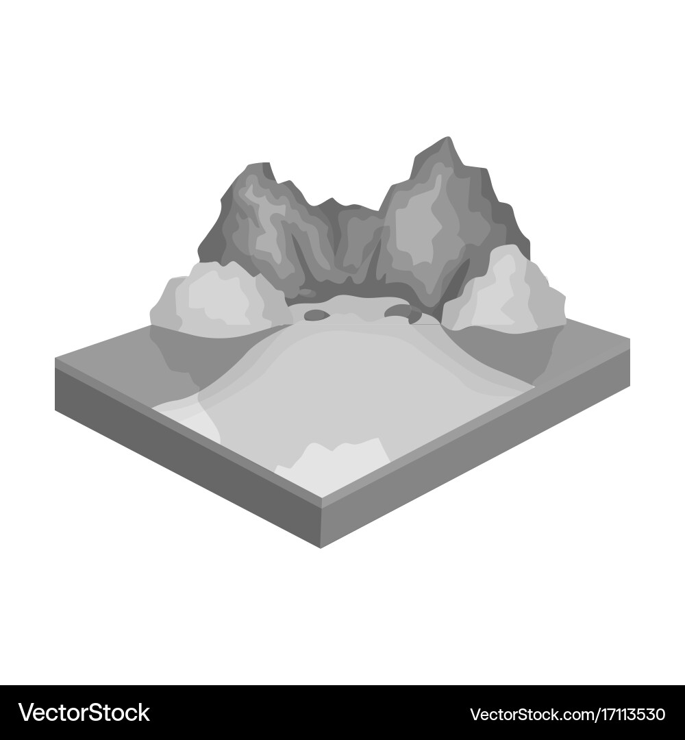 Mountains rocks and landscape relief and Vector Image