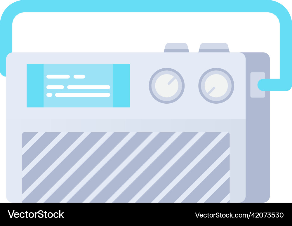 Old fm radio portable wireless device icon Vector Image