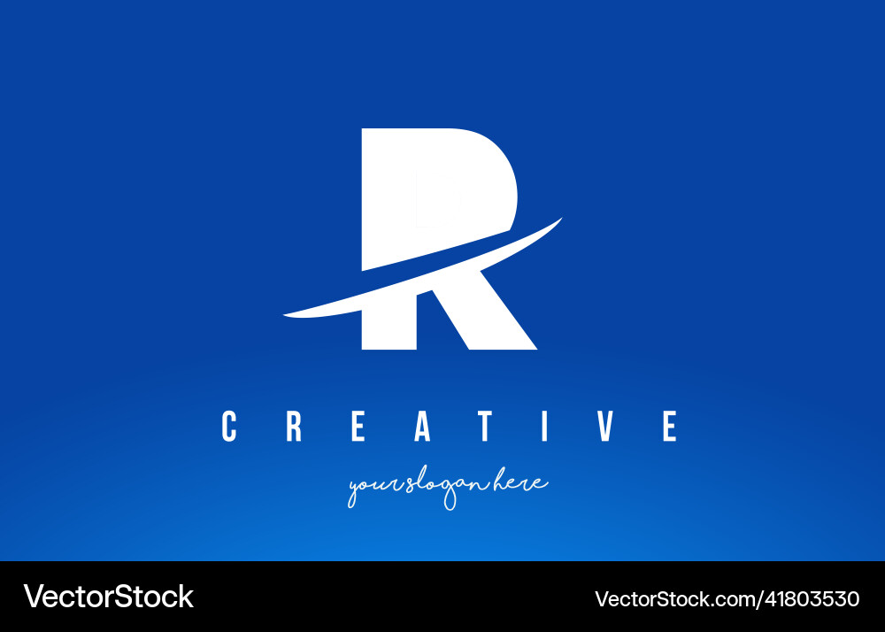 R letter modern logo design with white background Vector Image