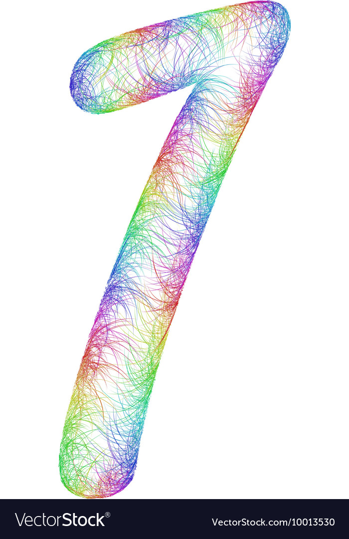 Rainbow Sketch Font Design Royalty Free Vector Image