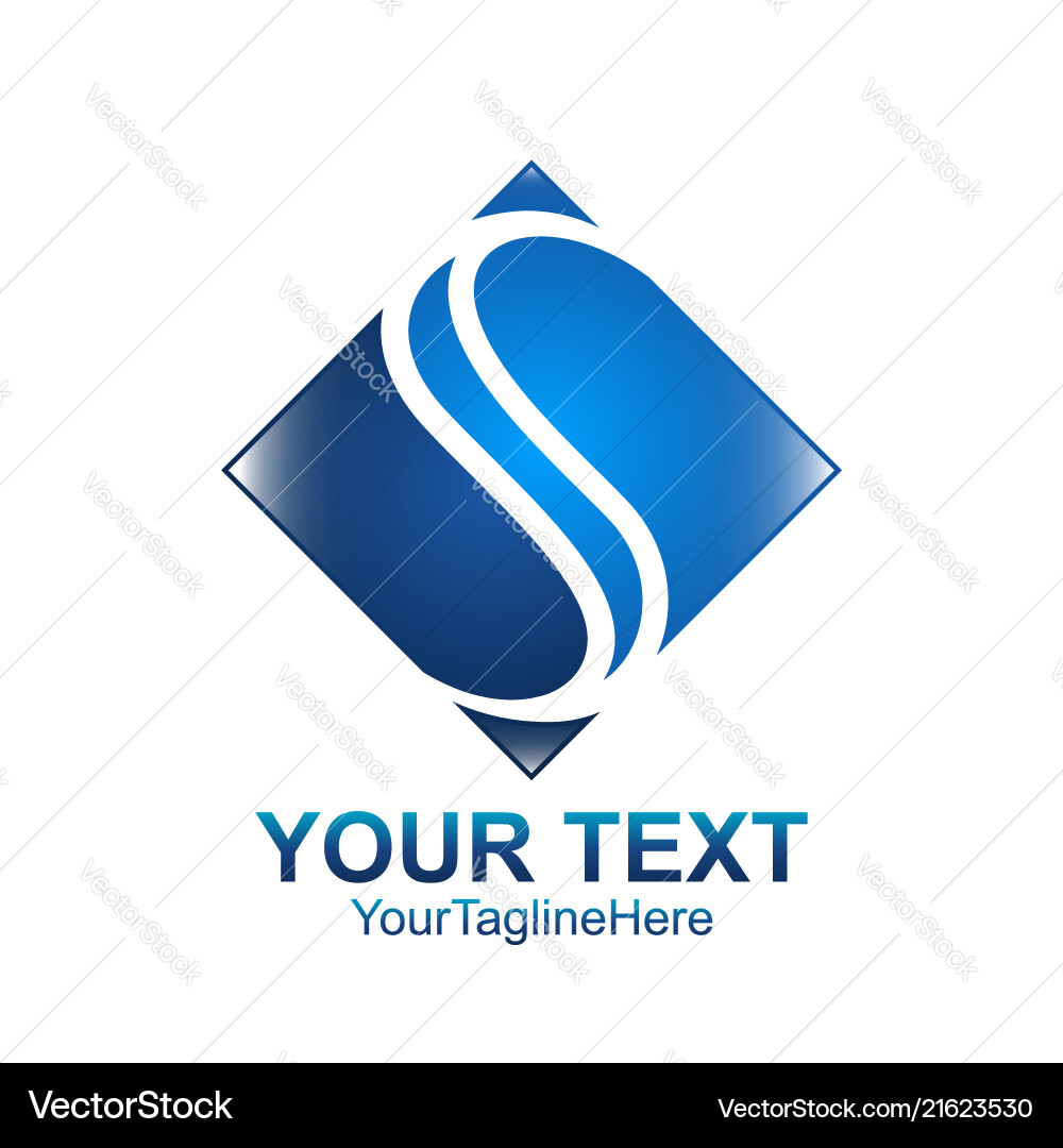S letter logo icon template symbol logotype Vector Image