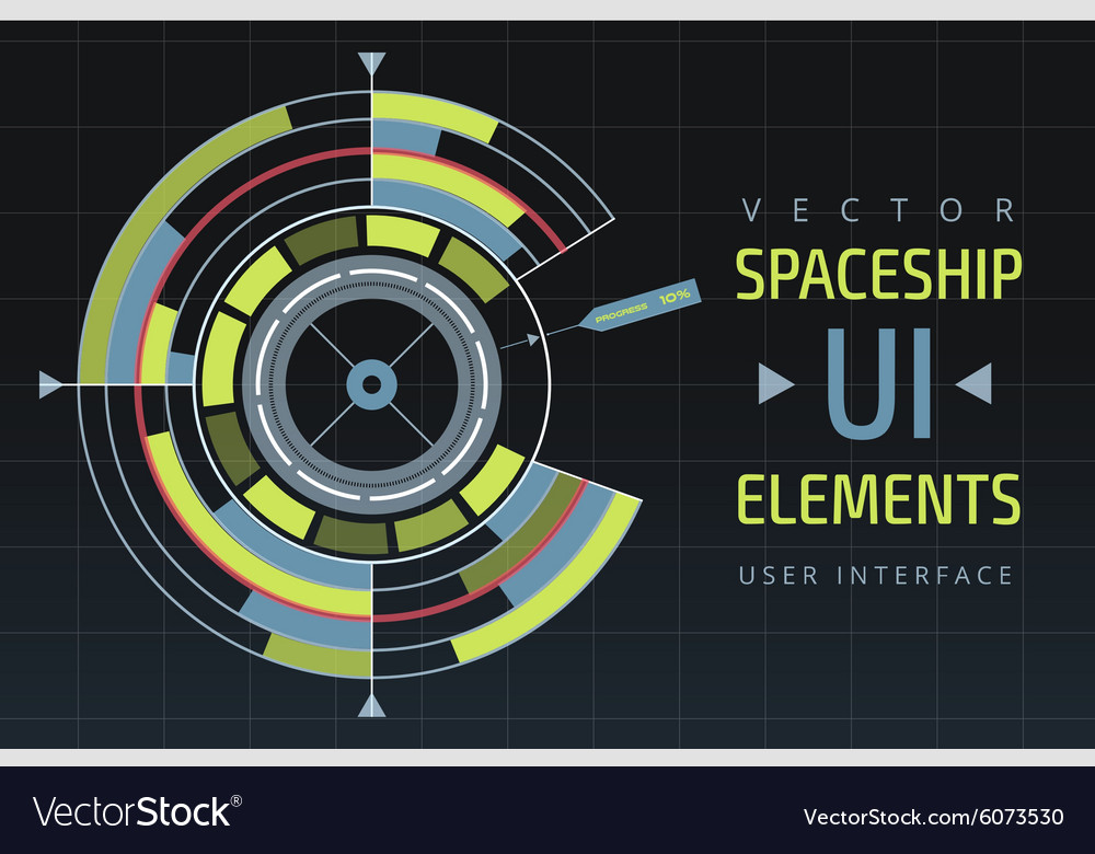 Ui hud infographic interface web elements Vector Image