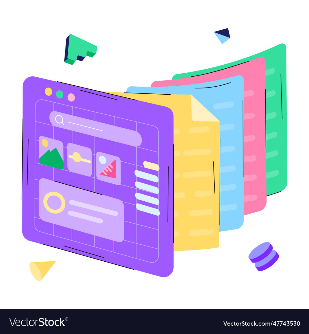Website layers Royalty Free Vector Image - VectorStock