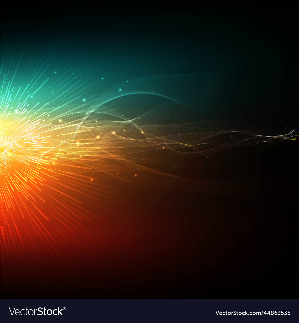 Abstract colorful glowing wave background Vector Image Abstract colorful glowing wave background Vector Image