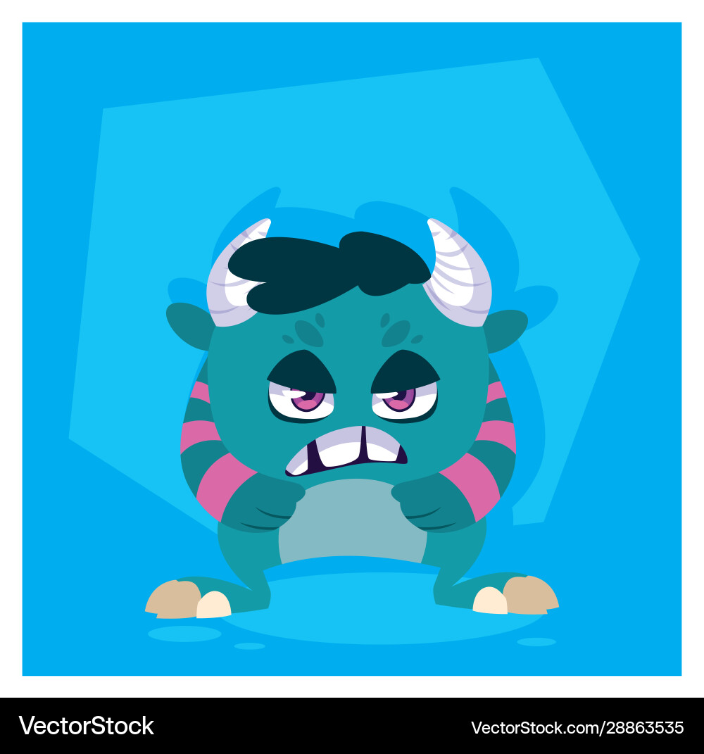 Alien monster for halloween angry monster Vector Image