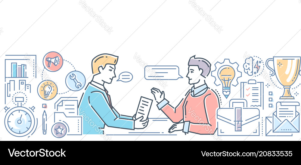Business meeting - modern flat design style Vector Image