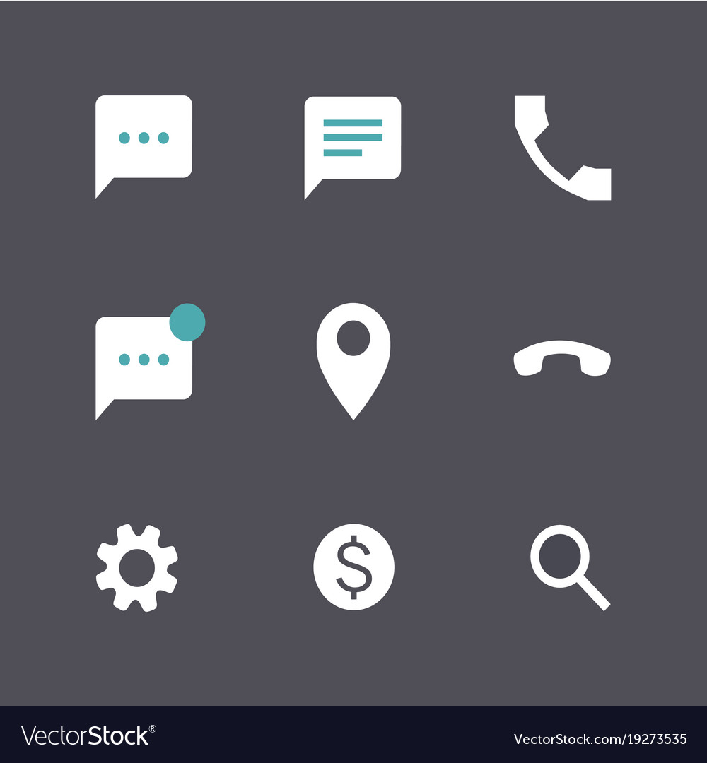 Icon set Royalty Free Vector Image - VectorStock