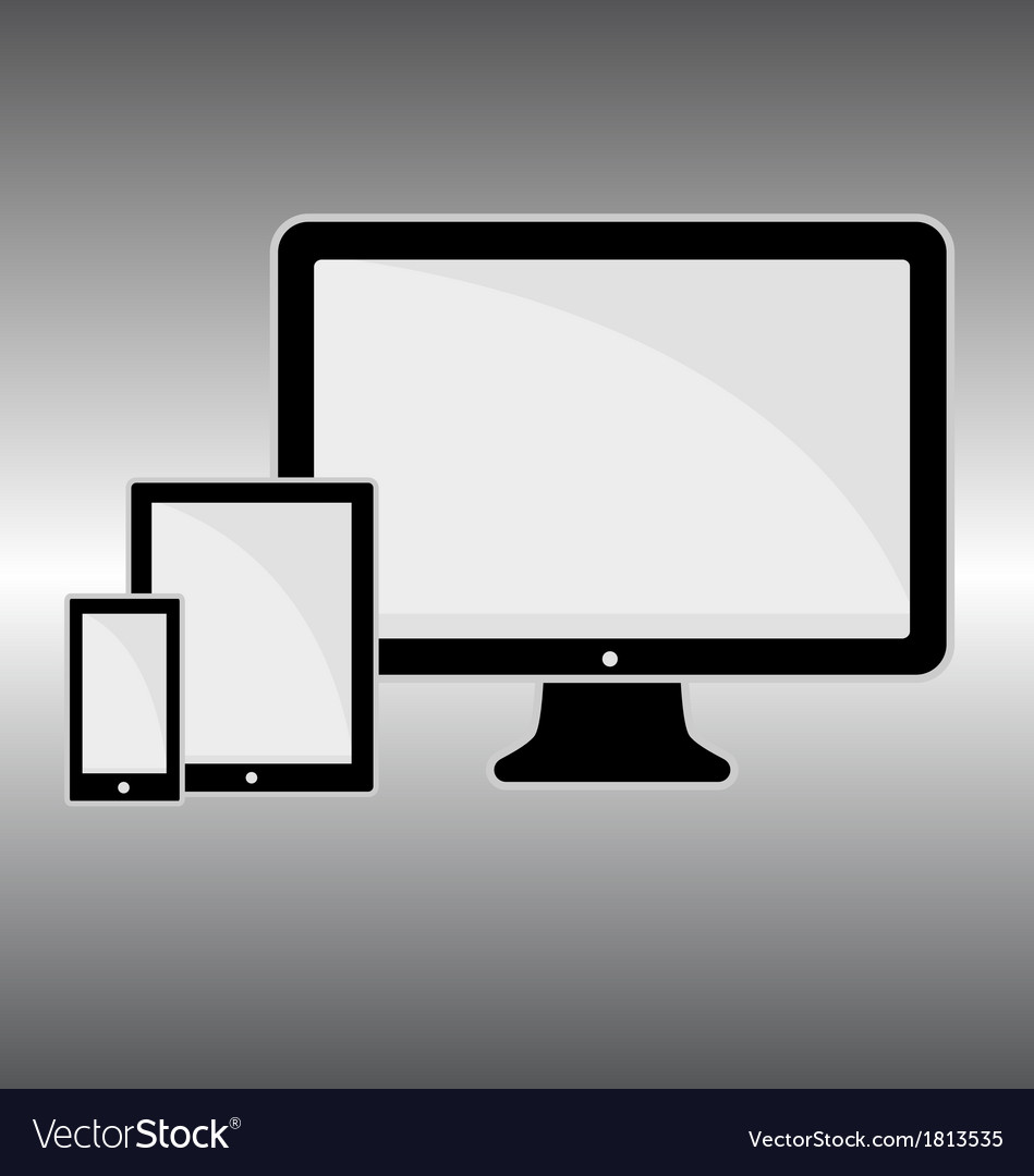 Responsive web design web - computer screen Vector Image Responsive web design web - computer screen Vector Image