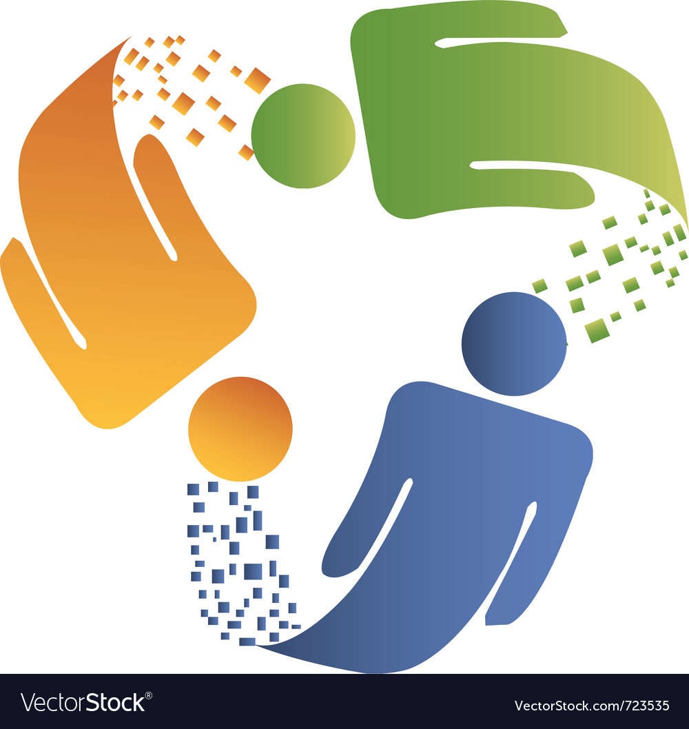 Teamwork logo Royalty Free Vector Image - VectorStock