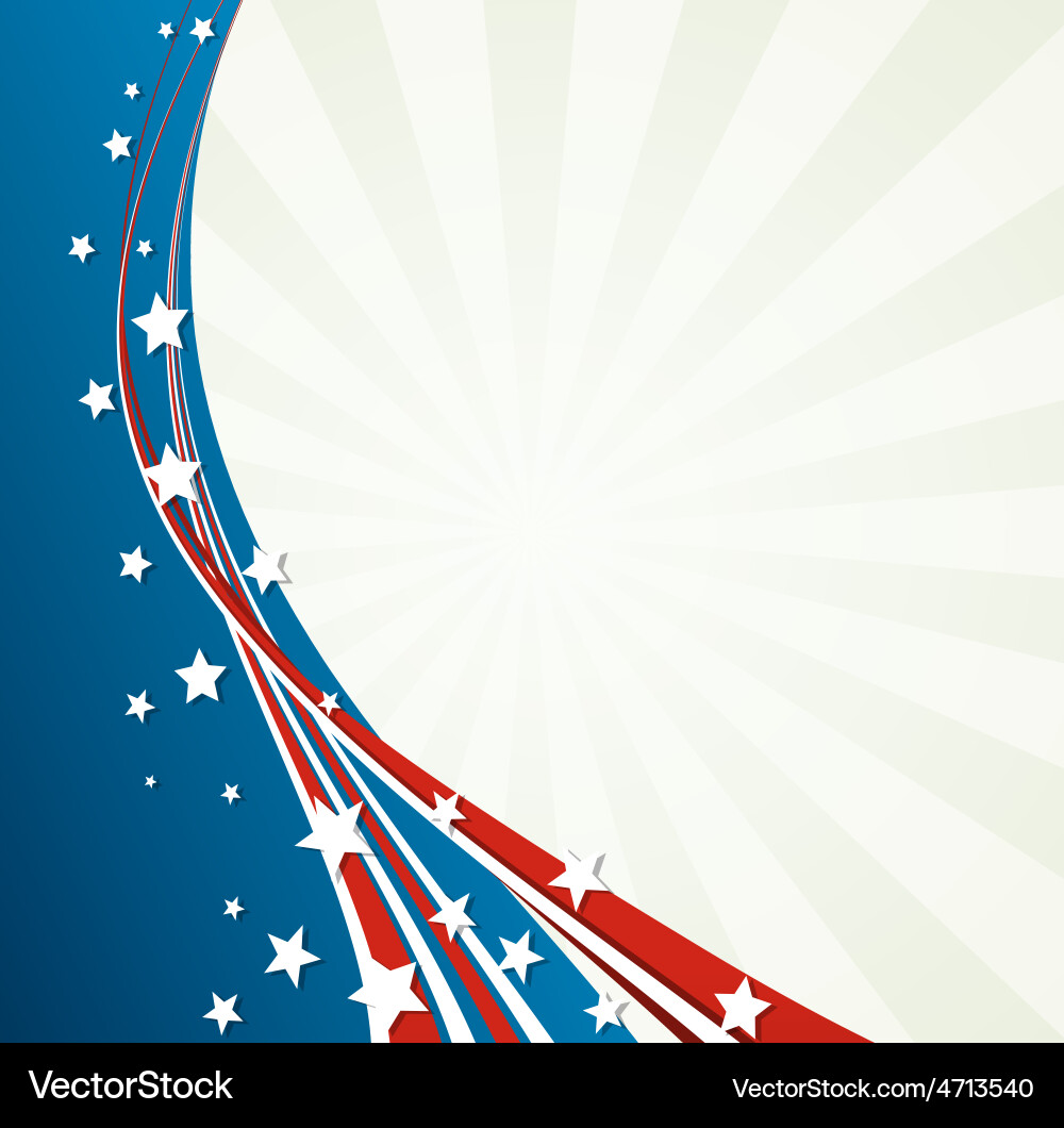 American Flag patriotic background Royalty Free Vector Image