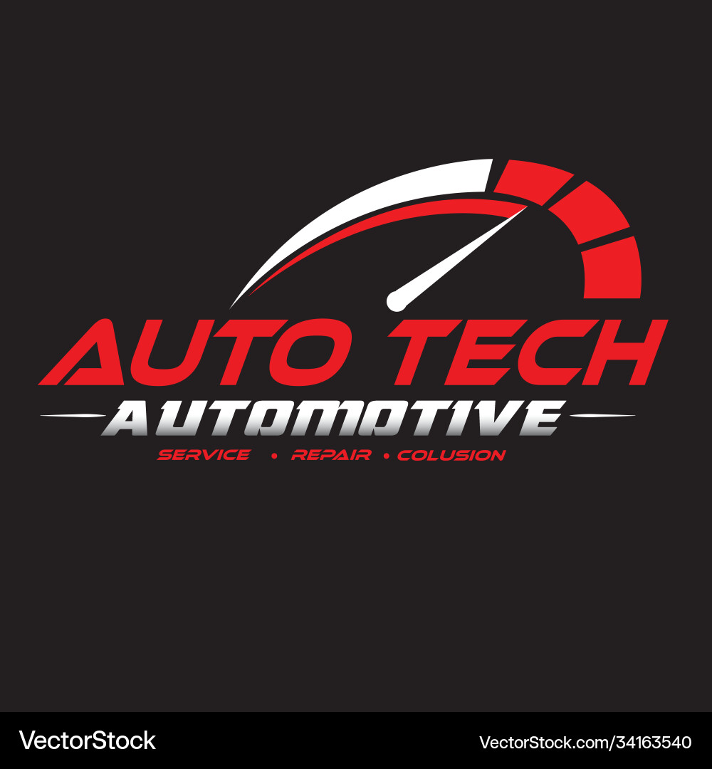 Automotive service logo concept Royalty Free Vector Image