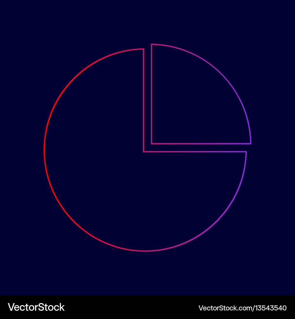 Business graph sign line icon Royalty Free Vector Image