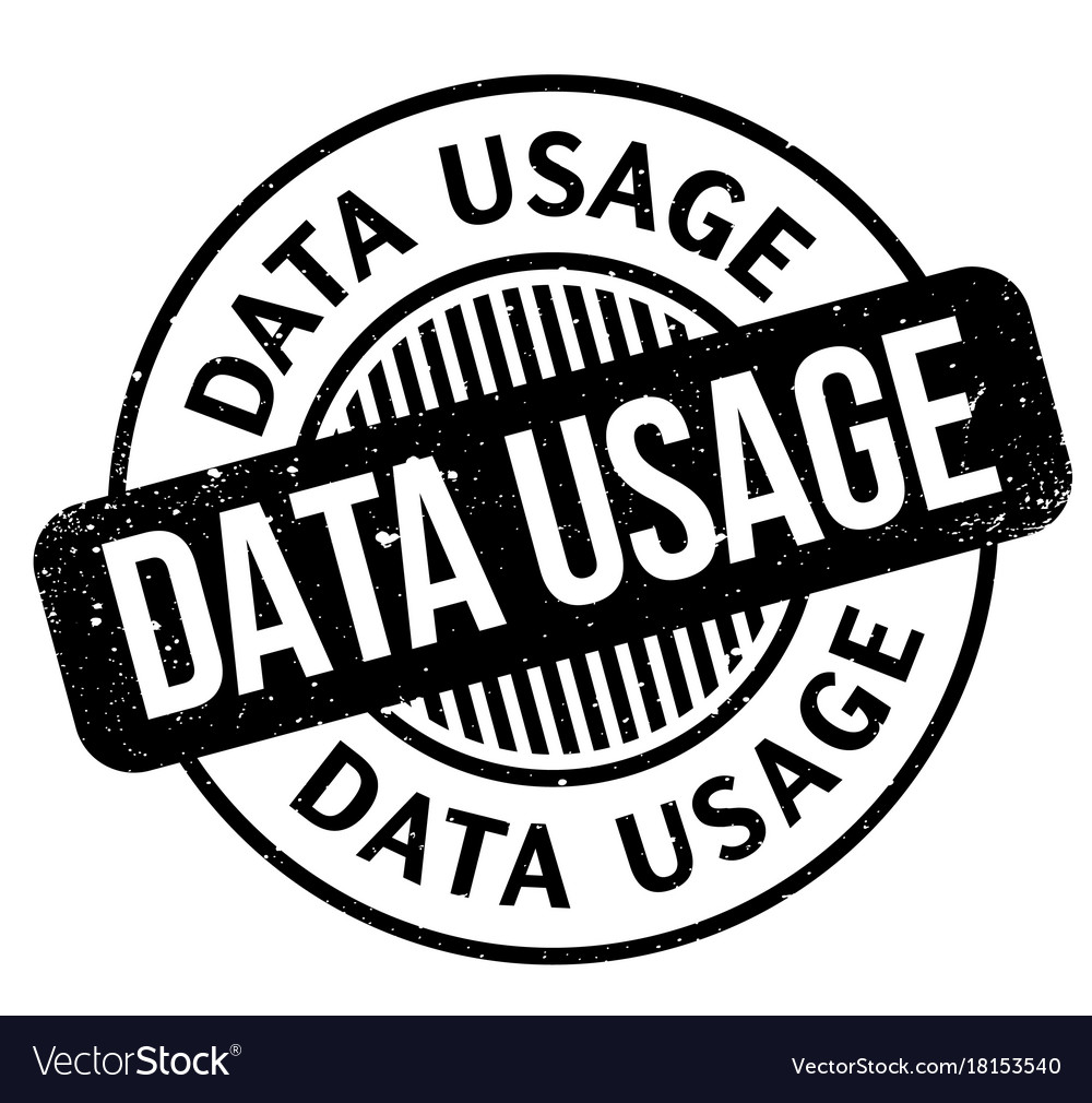 Data usage rubber stamp Royalty Free Vector Image