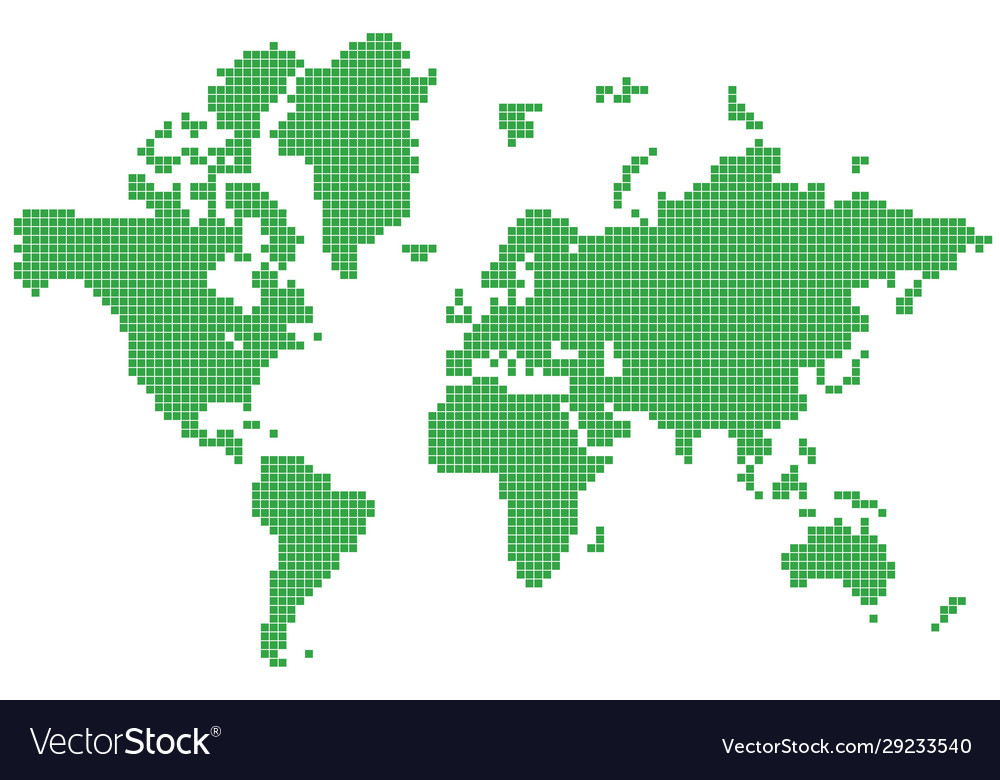 Dotted world map Royalty Free Vector Image - VectorStock