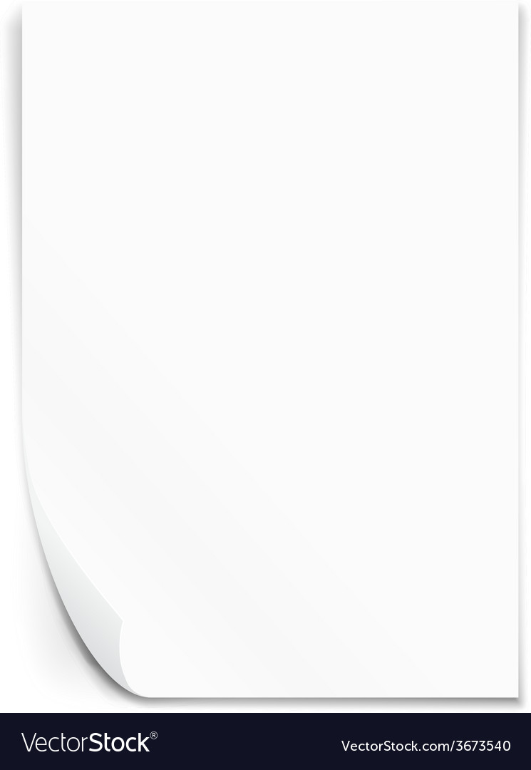 Empty paper sheet Royalty Free Vector Image - VectorStock