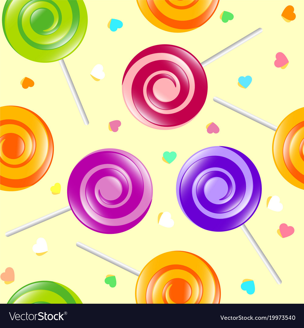 Lollipop seamless pattern Royalty Free Vector Image