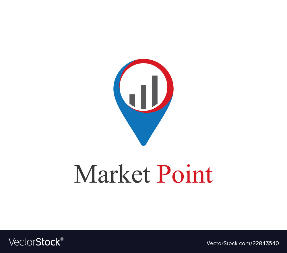 Pointer logo template icon Royalty Free Vector Image