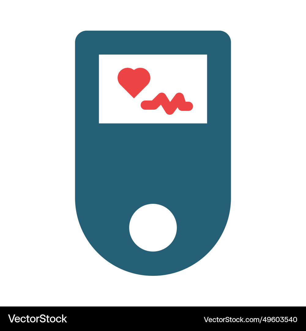 Pulse machine glyph two color icons for personal Vector Image