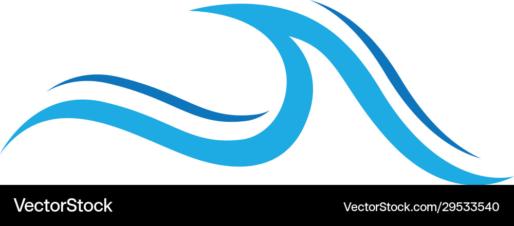 Sea wave logo ocean storm tide waves wavy river Vector Image